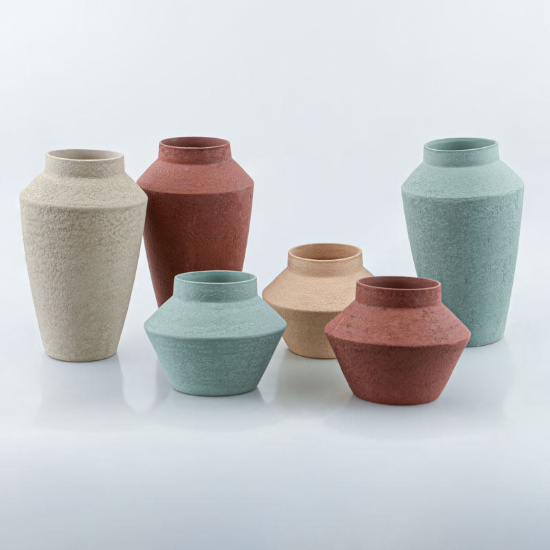 Vase 'Olympe' rouge en ceramique - L'Incroyable